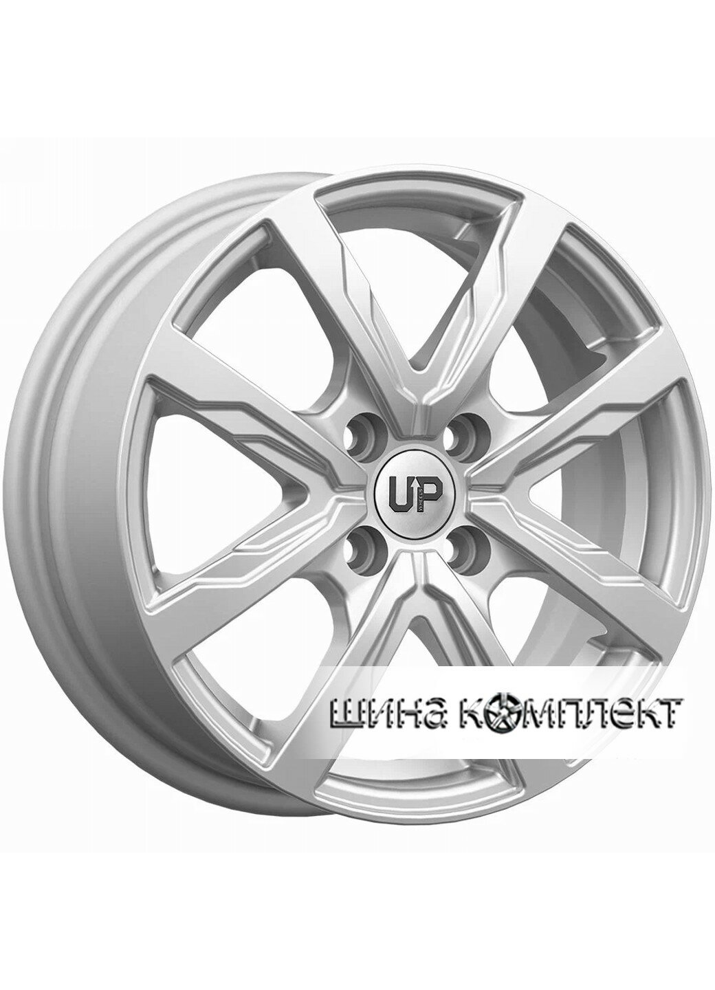 Колесный диск Wheels UP Up122 6x15 4x114,3 ET44 56,6 Silver Classic литой для автомобиля