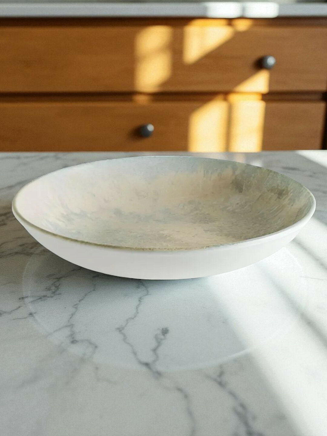 Набор тарелок глубоких 2 штуки, серия Luz, диаметр 23 см, 1000 мл, фарфор, цвет бежевый, Bonna