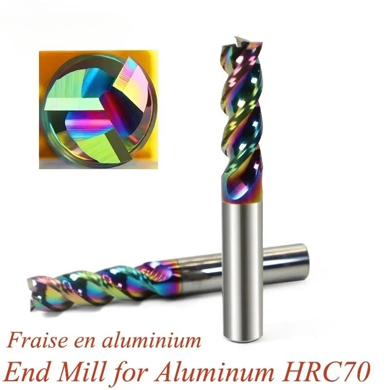 Концевая фреза HRC70 3 канавки из карбида вольфрама 1-20мм 3.0x3Dx50L