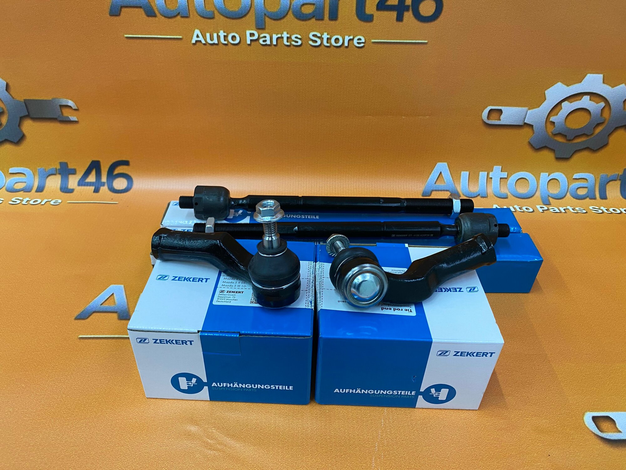 Комплект рулевых наконечников и рулевых тяг на две стороны Мазда 3 бк, бл Mazda 3 BK, BL 2003-2013