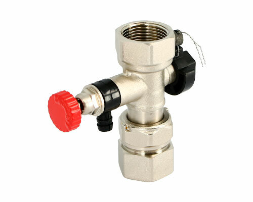 Вентиль отсечной ВВ 3/4 никель пломбируемый для расширительных баков UNI-FITT