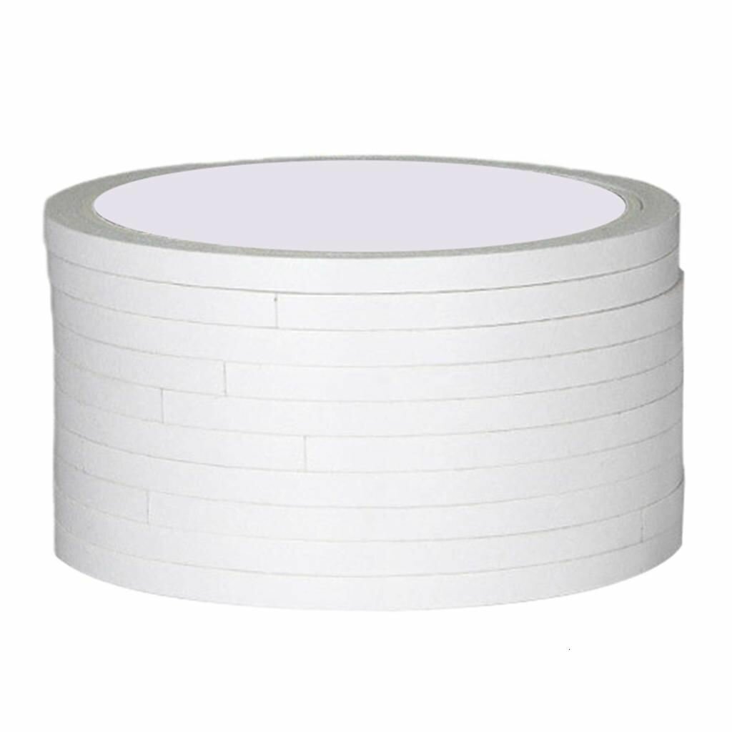 10 рулонов двусторонний скотч для рукоделия и декора, - ширина 0,5 см и длина 10 м