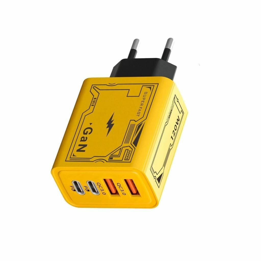 120W Зарядное устройство с Type-C и USB, вилка европейского стандарта