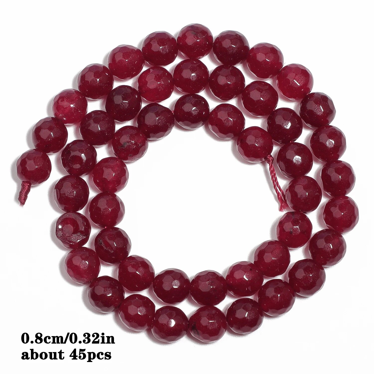 Бусины из красного халцедона Xilitata T 7-faceted 8mm