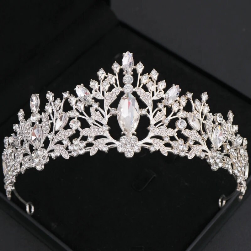 Хрустальная тиара TUANMING Серебряный, Silver1
