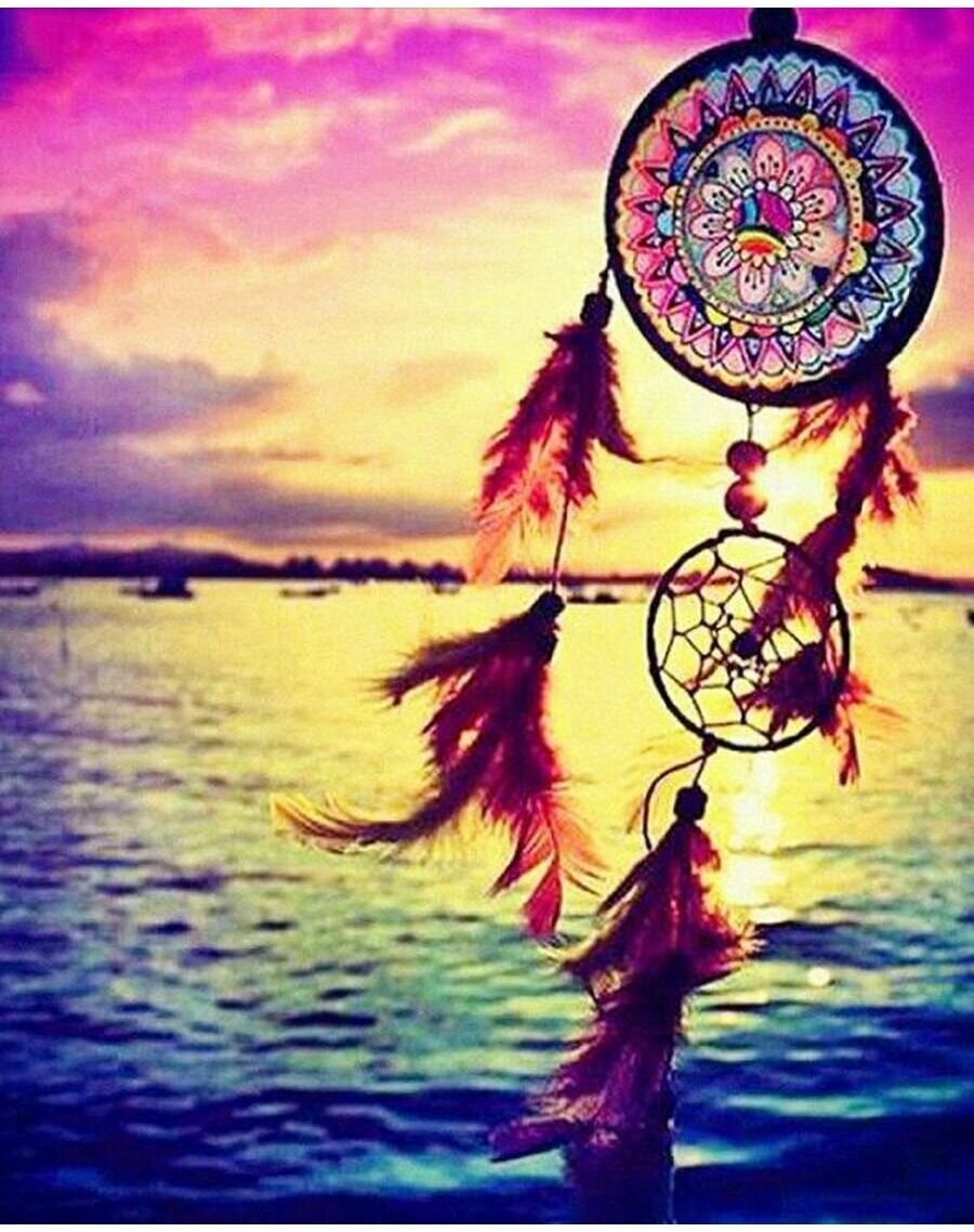 Картина по номерам ловец снов море 40x50