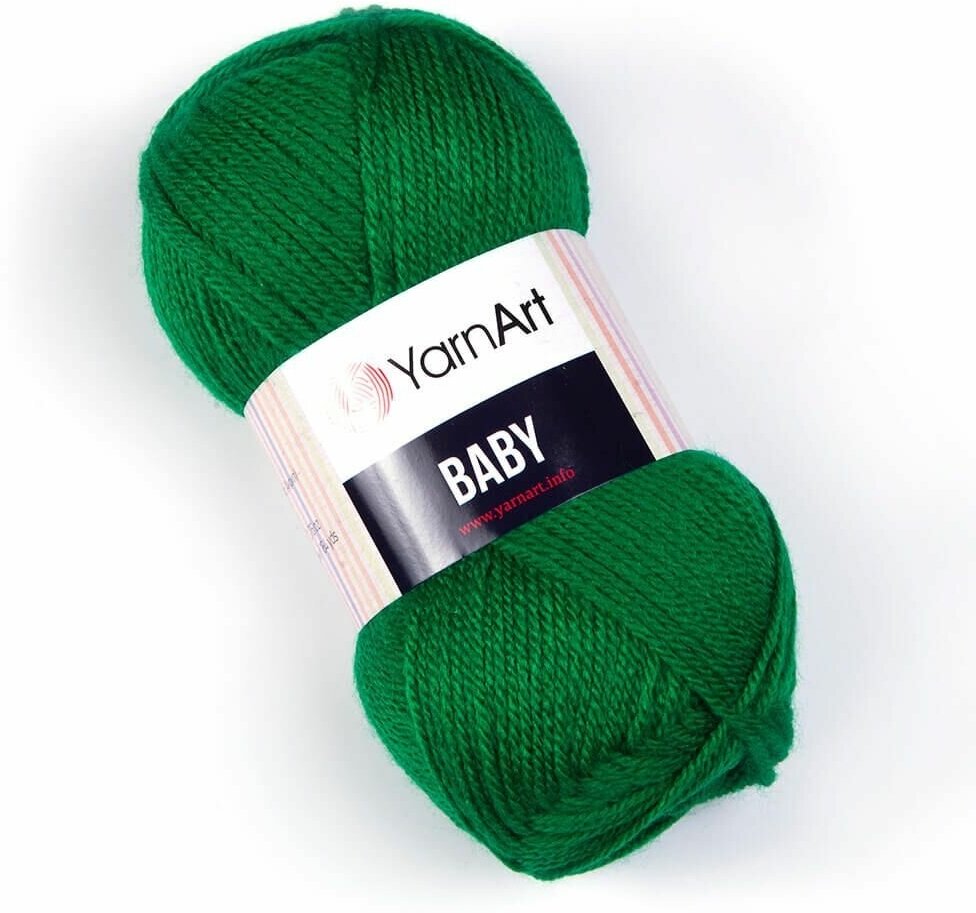 Пряжа бэби (Baby Yarnart) беби упаковка 5 мотков 50 г. 150 м. 100% акрил цвет 338 зеленый