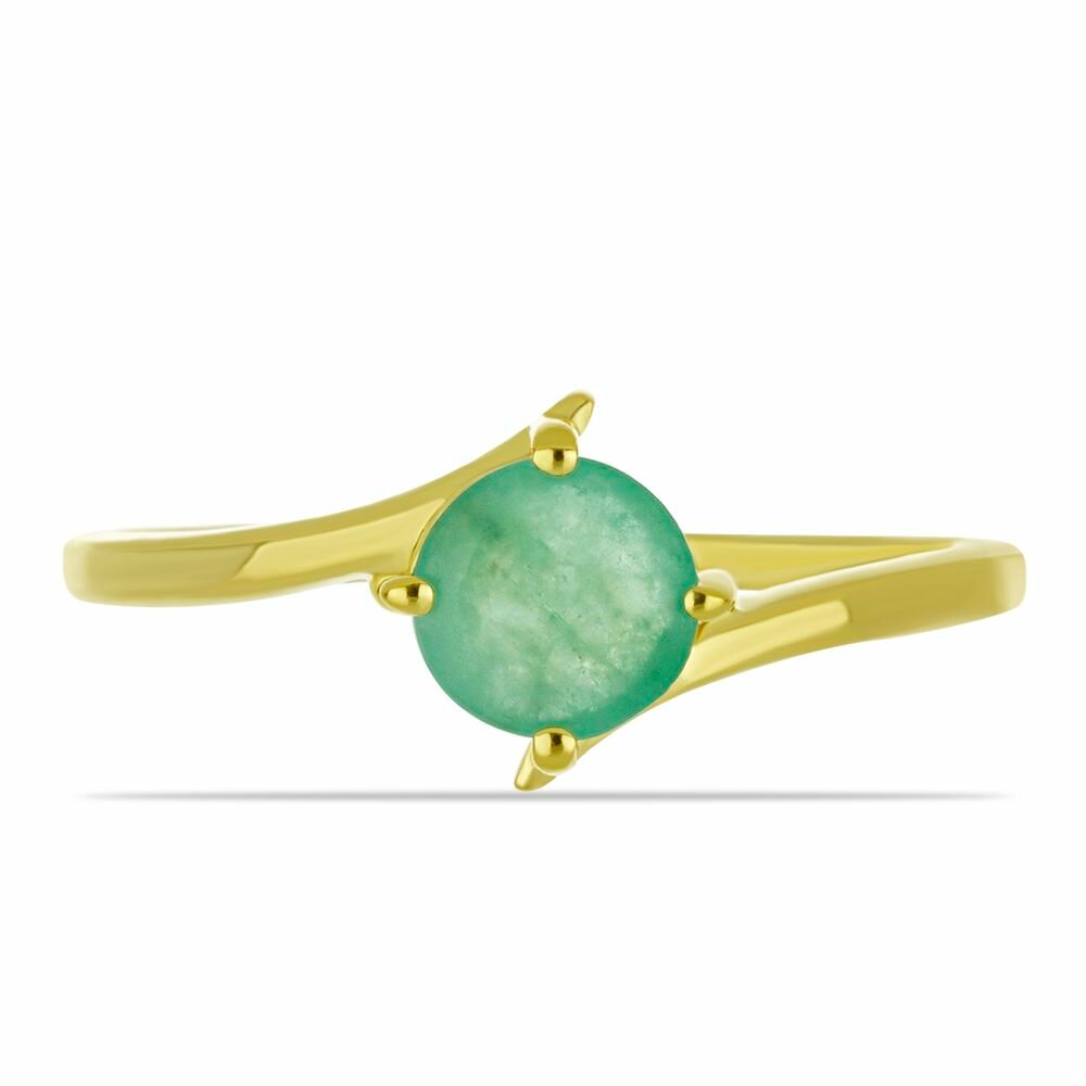 Кольцо тонкое, серебро, 925 проба, изумруд