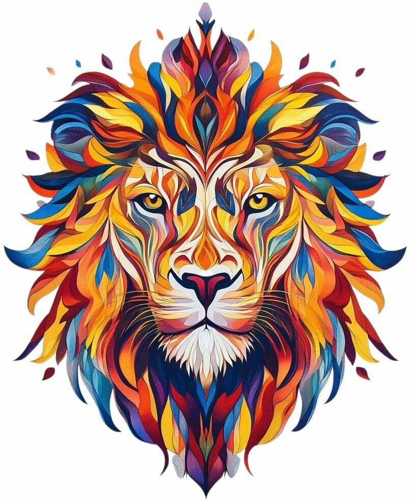 Термонаклейка на одежду "Лев" 14см*17см