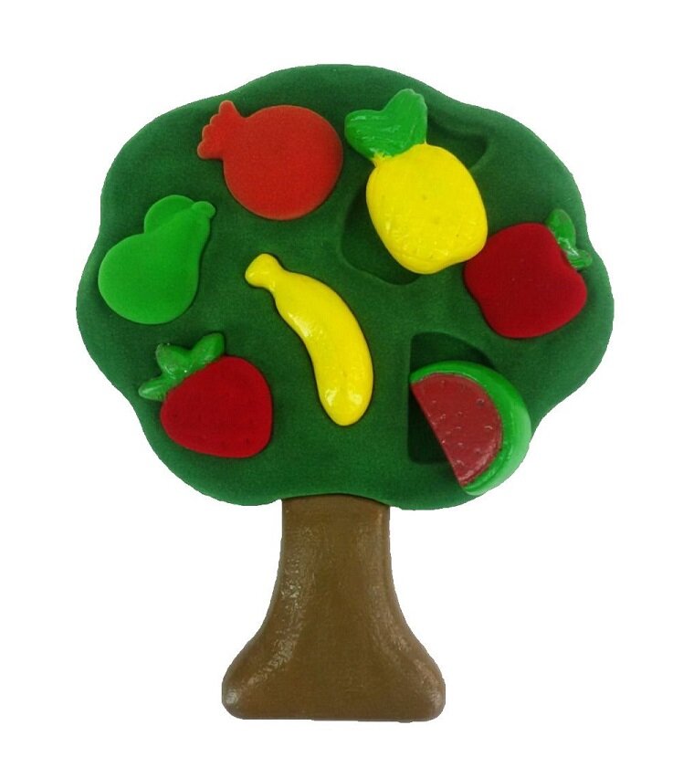 Rubbabu. Сортер "Фрукты" из каучука, тактильный, для развития моторики