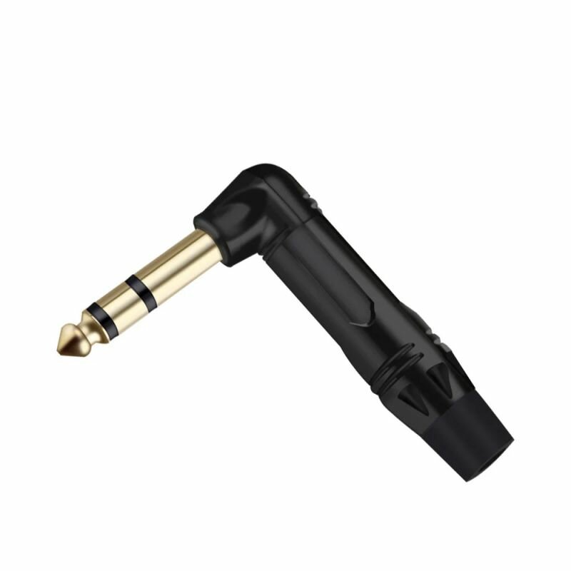 1 шт. 6,35 мм прямоугольный стерео 6,3 мм разъем для подключения микрофона, латунный позолоченный штекер 1/4 дюйма