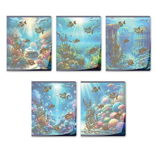 Тетрадь SVETOCH "Морские красоты", 48 л, клетка, пластиковый переплет, Т65 01501