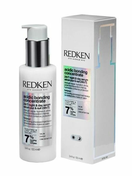 Redken Acidic Bonding Concentrate 24/7 Night & Day Serum - Кислотная укрепляющая сыворотка для дневного и ночного ухода за волосами 100 мл