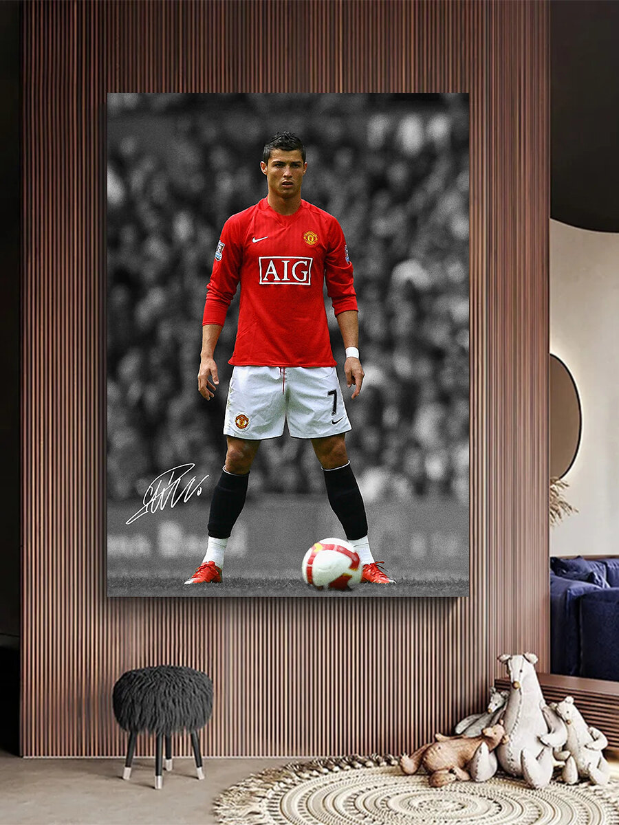 Картина на стену для интерьера - "Футбол, Криштиану Роналду / Cristiano Ronaldo" , 20х30 см.
