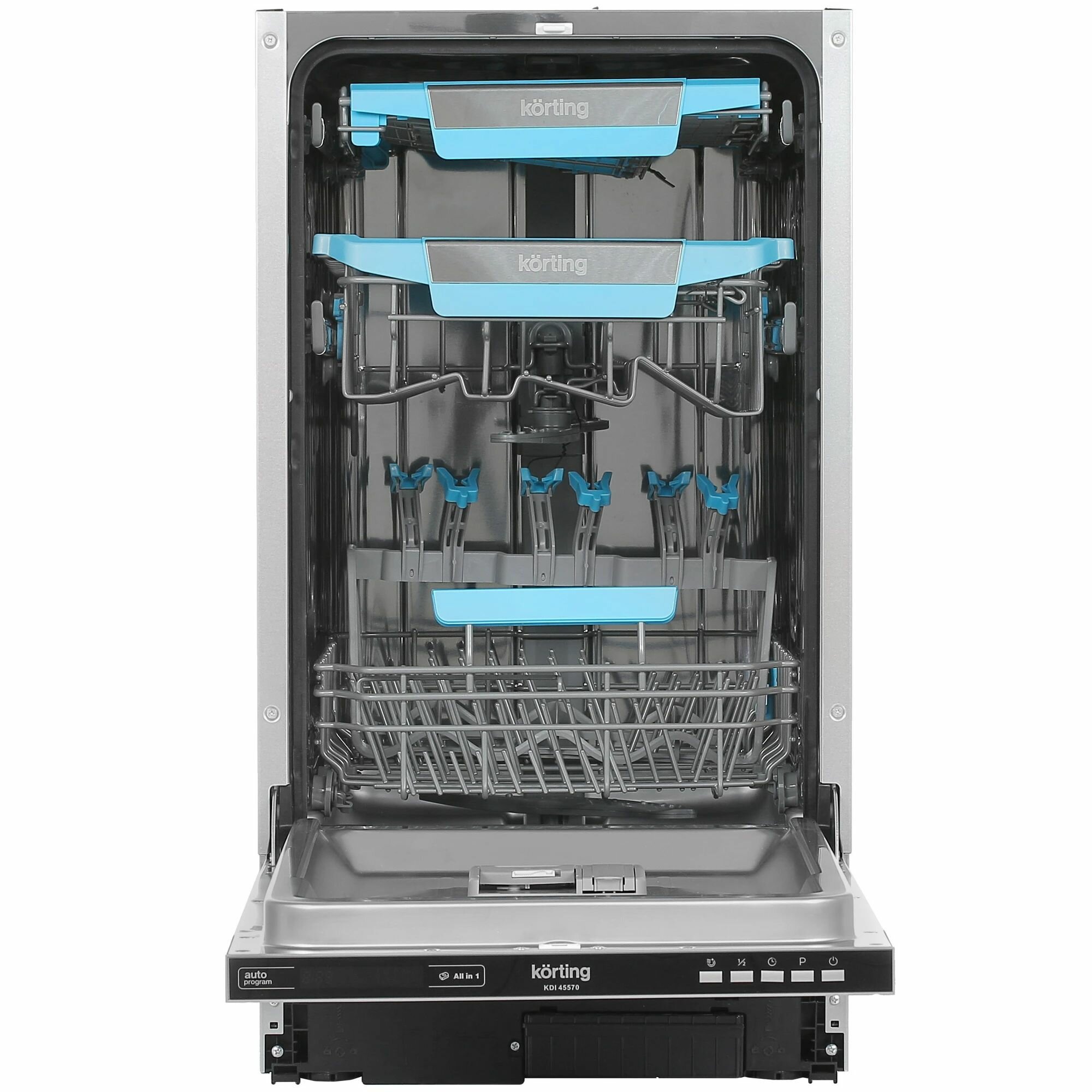 Посудомоечная машина Korting KDI 45570, встраиваемая, 10 комплектов, A++, конденсационная сушка