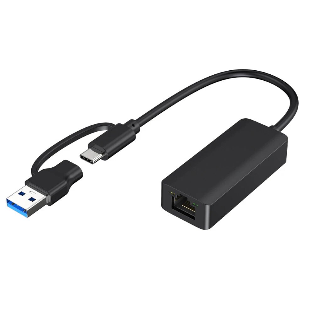 1000 Мбит/с USB Type-C Ethernet к RJ45 Gigabit USB3.0 Проводной адаптер-конвертер Lan Сетевой концентратор для Windows 7/8/10 MAC Для ПК Ноутбук, USB Type C 1000Mbps