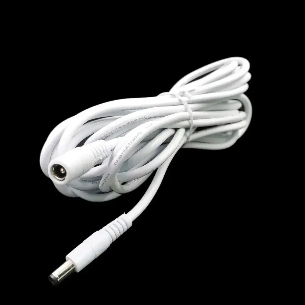 Белый кабель питания DC 5V 3A Power Pord 1/1,5/3/5 м 5m
