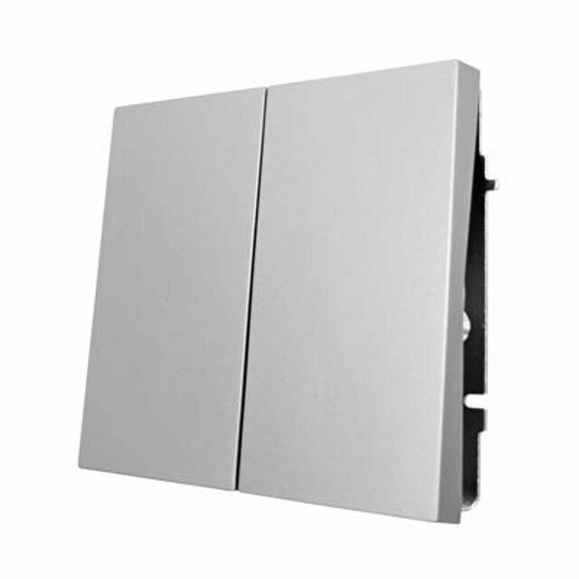 LEZARD Zima 2-клавишный выключатель настенный серый матовый корпус для освещения