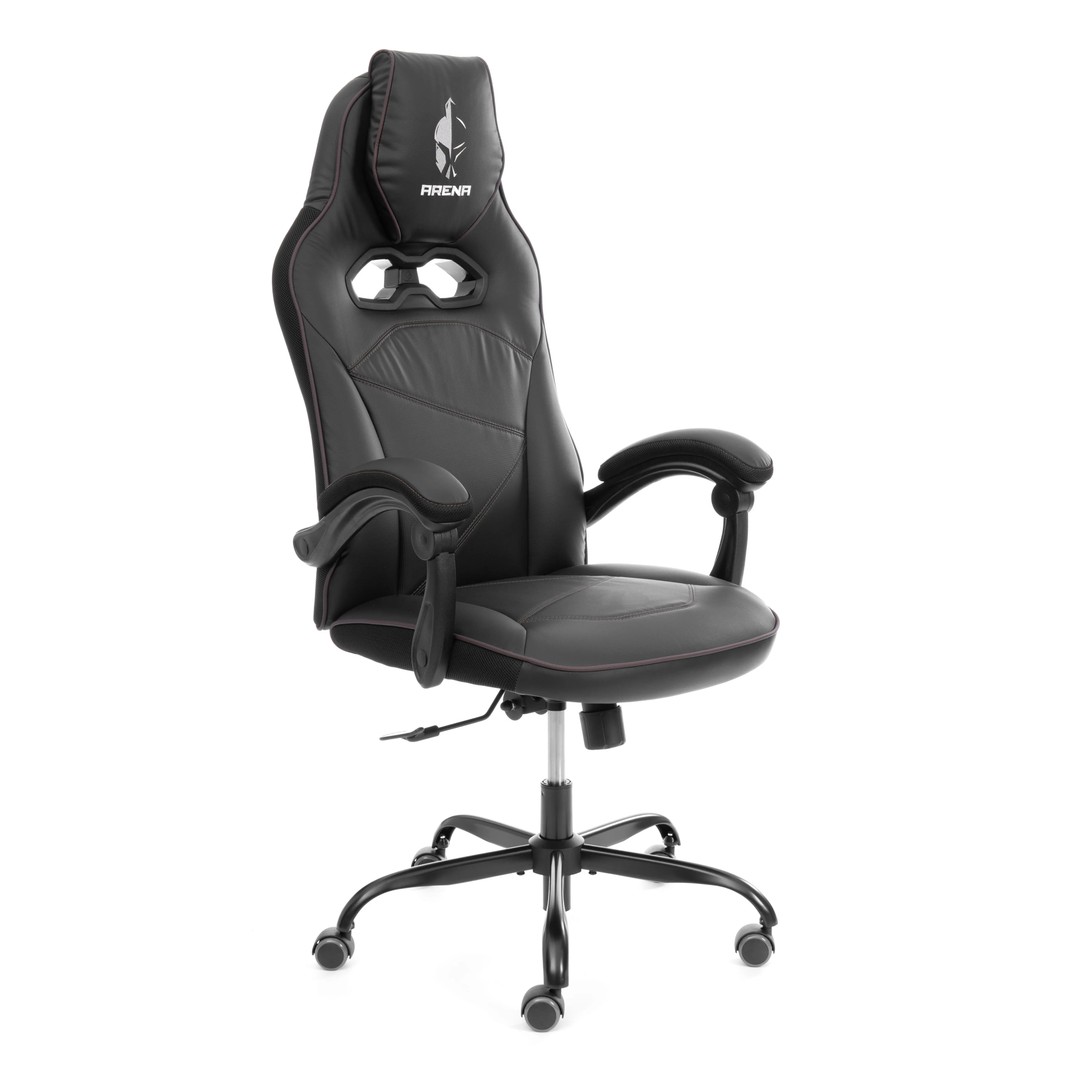 Кресло Arena Tetchair черный, велюр и металл и пластик, мягкое сиденье, с подлокотниками