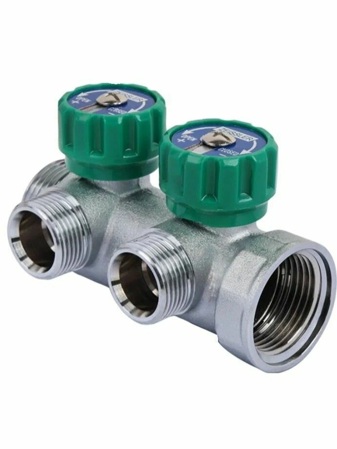 Коллектор для водоснабжения 1"х3/4" на 2 выхода регулирующий ZEISSLER ZSc.401.0502NЕ
