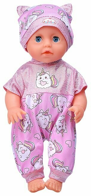 Кукла пупс "Анечка" говорящая, озвученная куколка-малыш для девочек, игрушечный младенец с одеждой для сюжетно-ролевых игр, развивающая игрушка, закрывающая глаза, руки и ноги сгибаются, 25 см