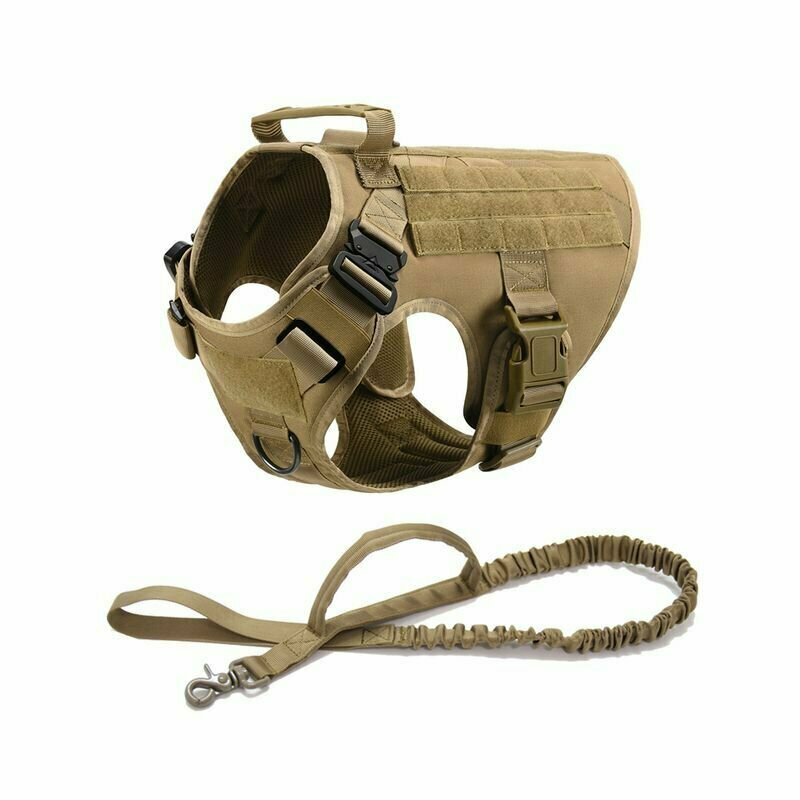 Военная тактическая шлейка для собак крупных /средний/мелких размер -enj