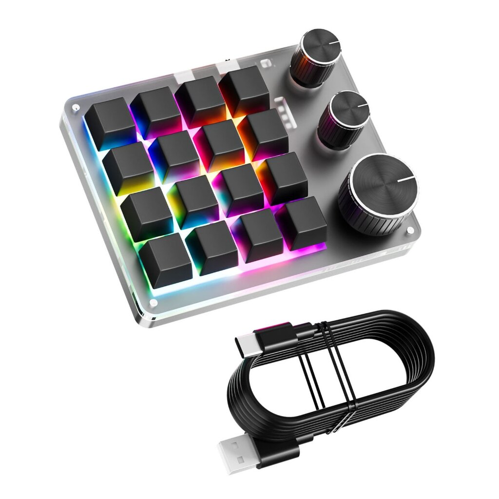 Одноручная Макро Программируемая Клавиатура USB 16 Клавиш Механическая Игровая Клавиатура