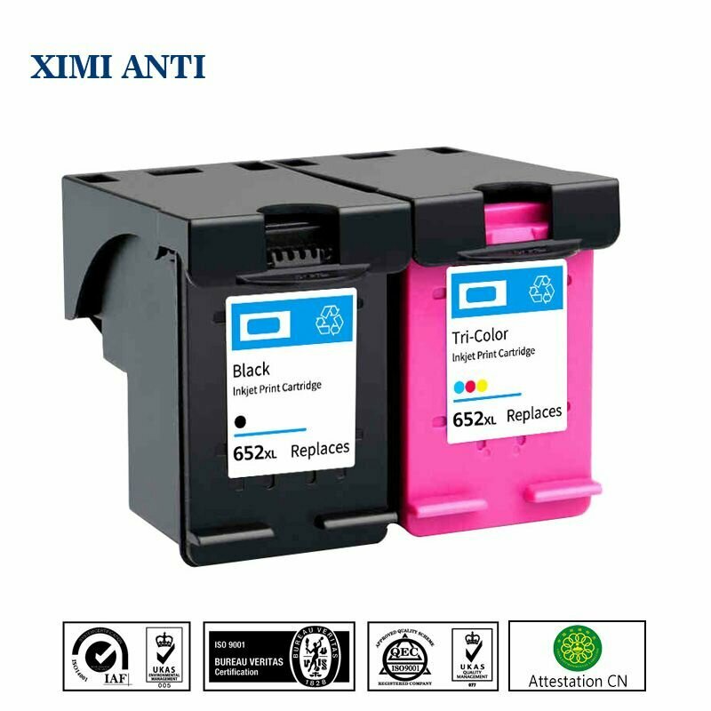 XIMI анти Картридж HP 652 XL для струйного принтера Применяется для Deskjet 1115 1118 2135 2136 2138 3635 3636 3638 38 3835