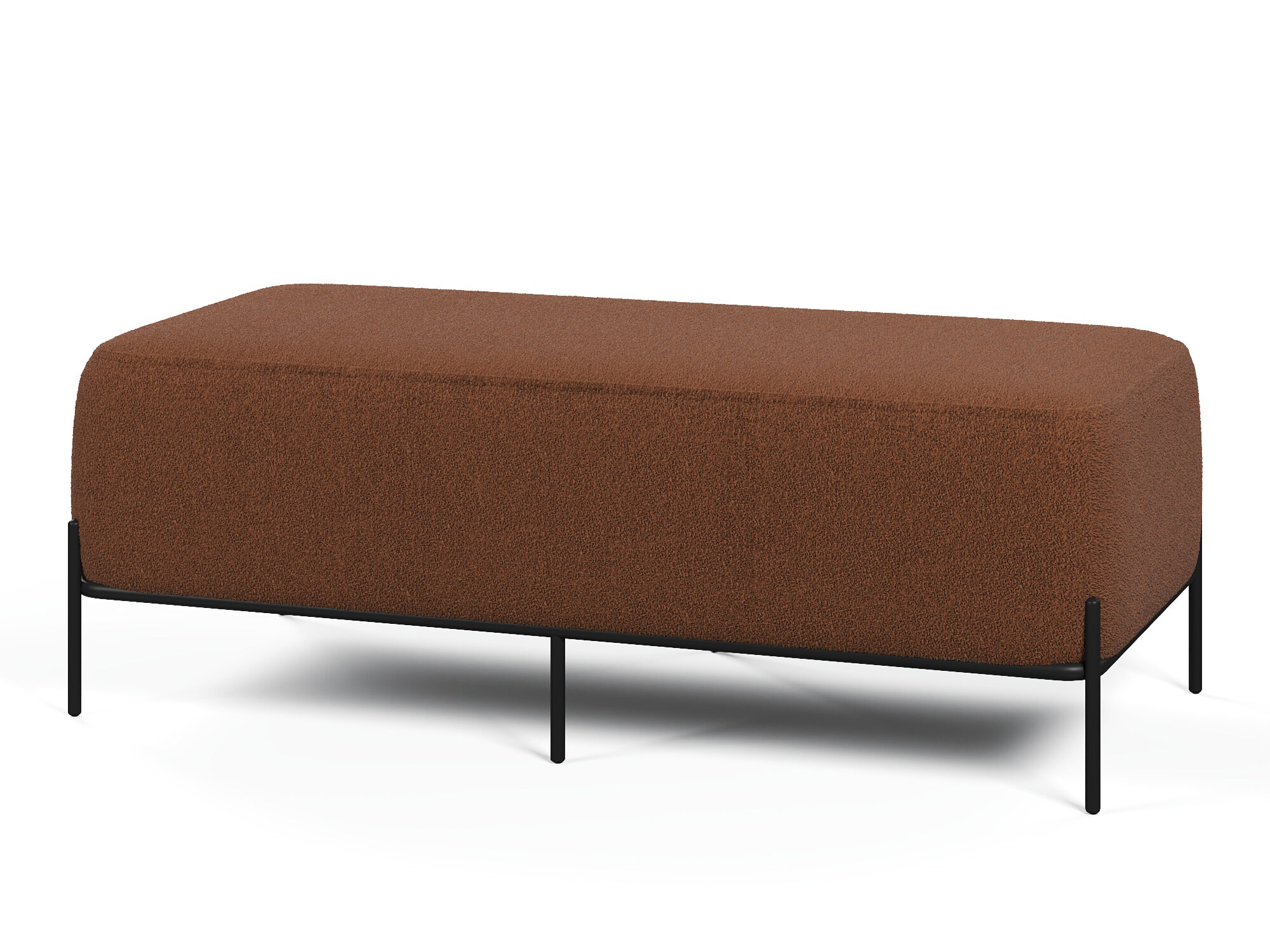 Банкетка Gufo Maxi Bravo Terra (110х52х42 см), букле, цвет терракотовый