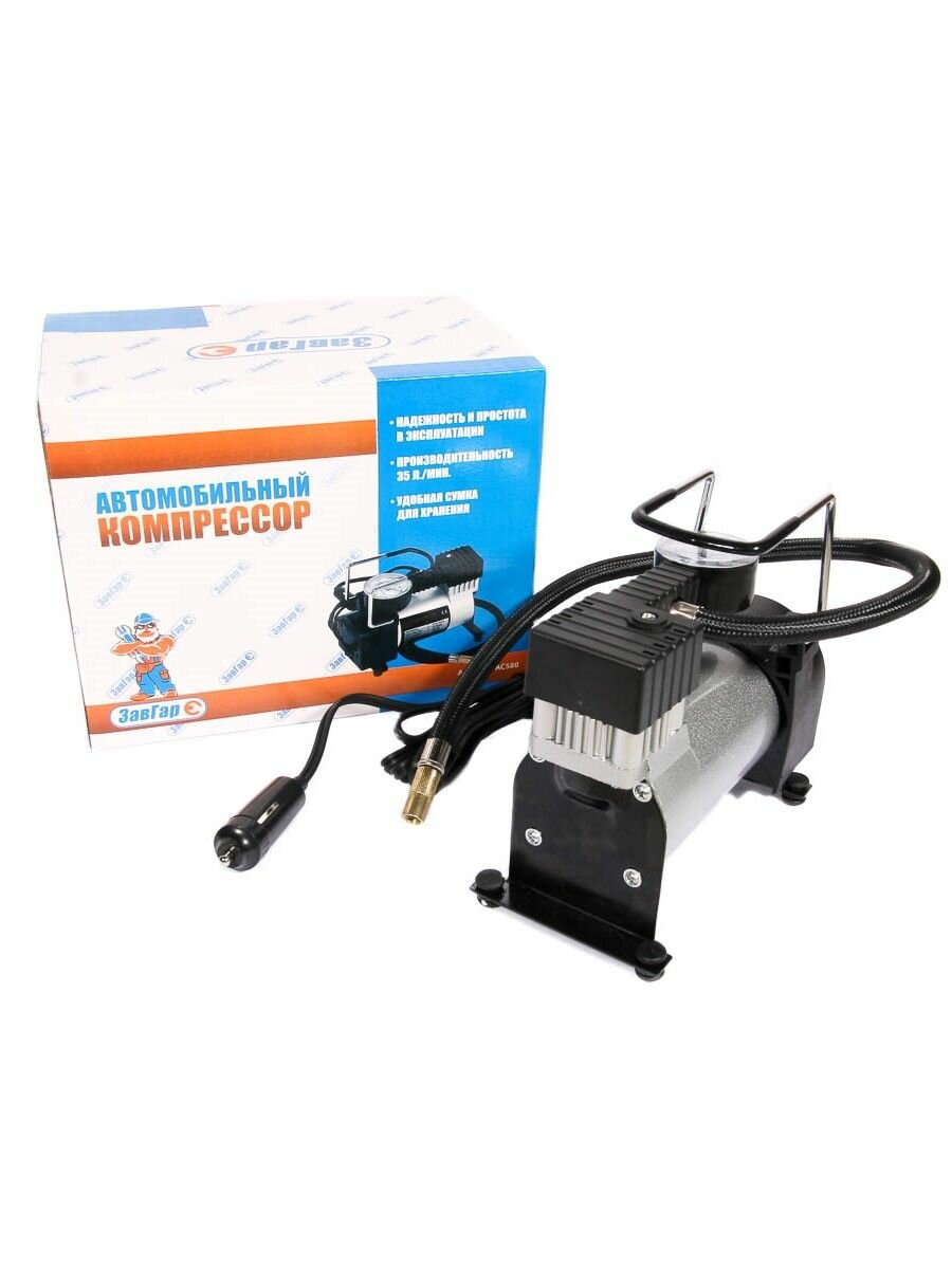 Компрессор автомобильный 35 л/мин 7 атм "ЗавГар" 580 в сумке аналогTORNADO 580