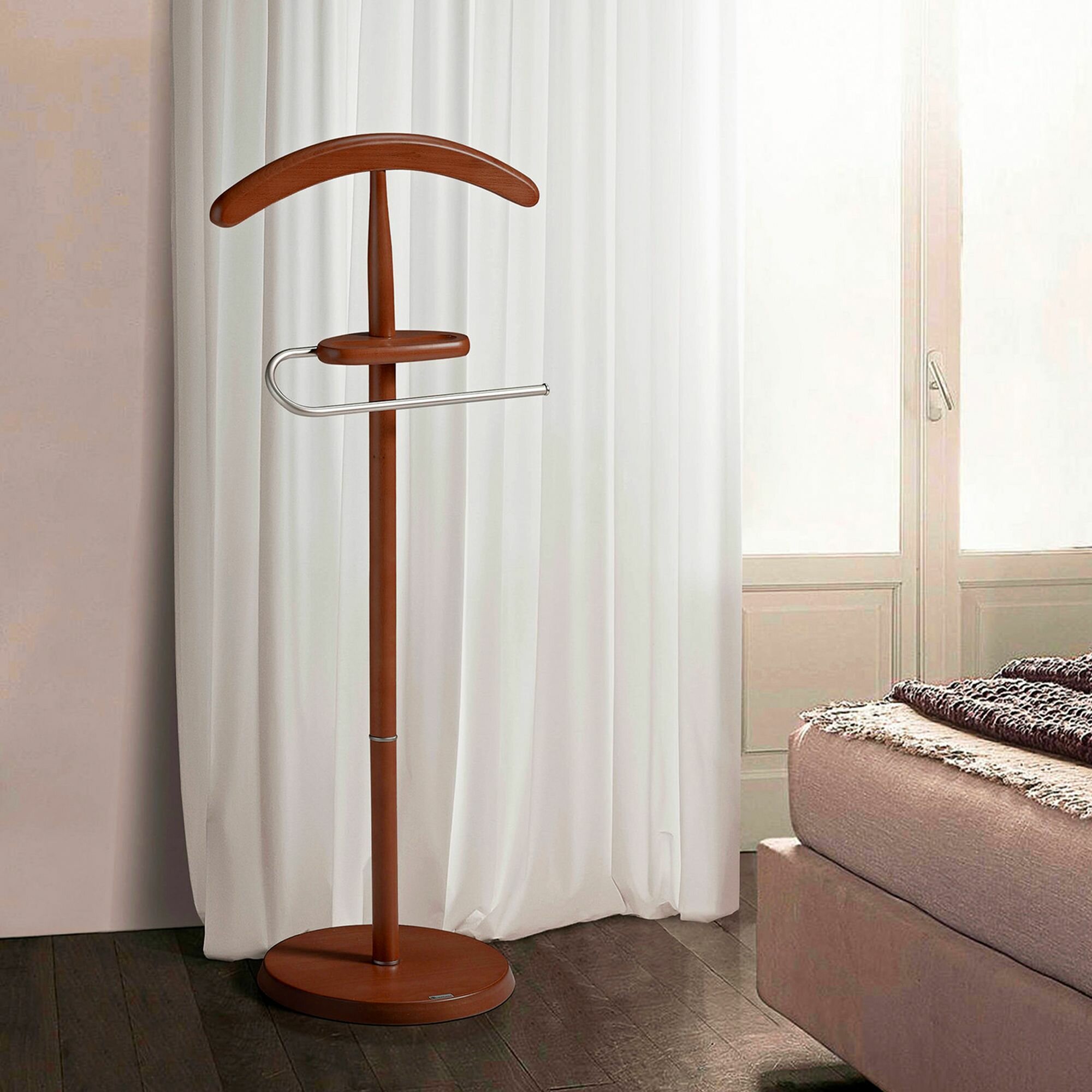 Вешалка напольная Herdasa 307 Mogano 44х30х110 см, массив бука