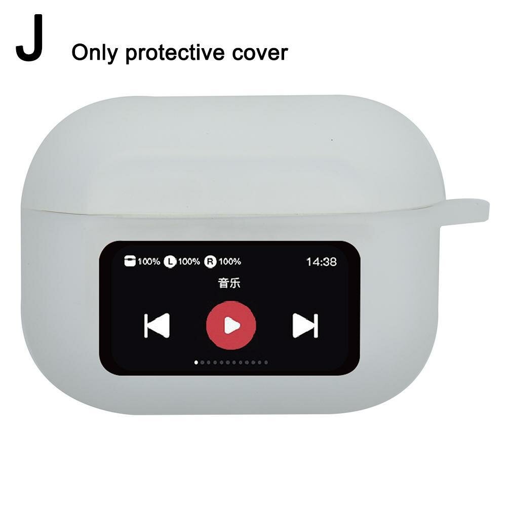 Беспроводной чехол для наушников Bluetooth, силиконовый защитный чехол для AirPods A9pro с экраном