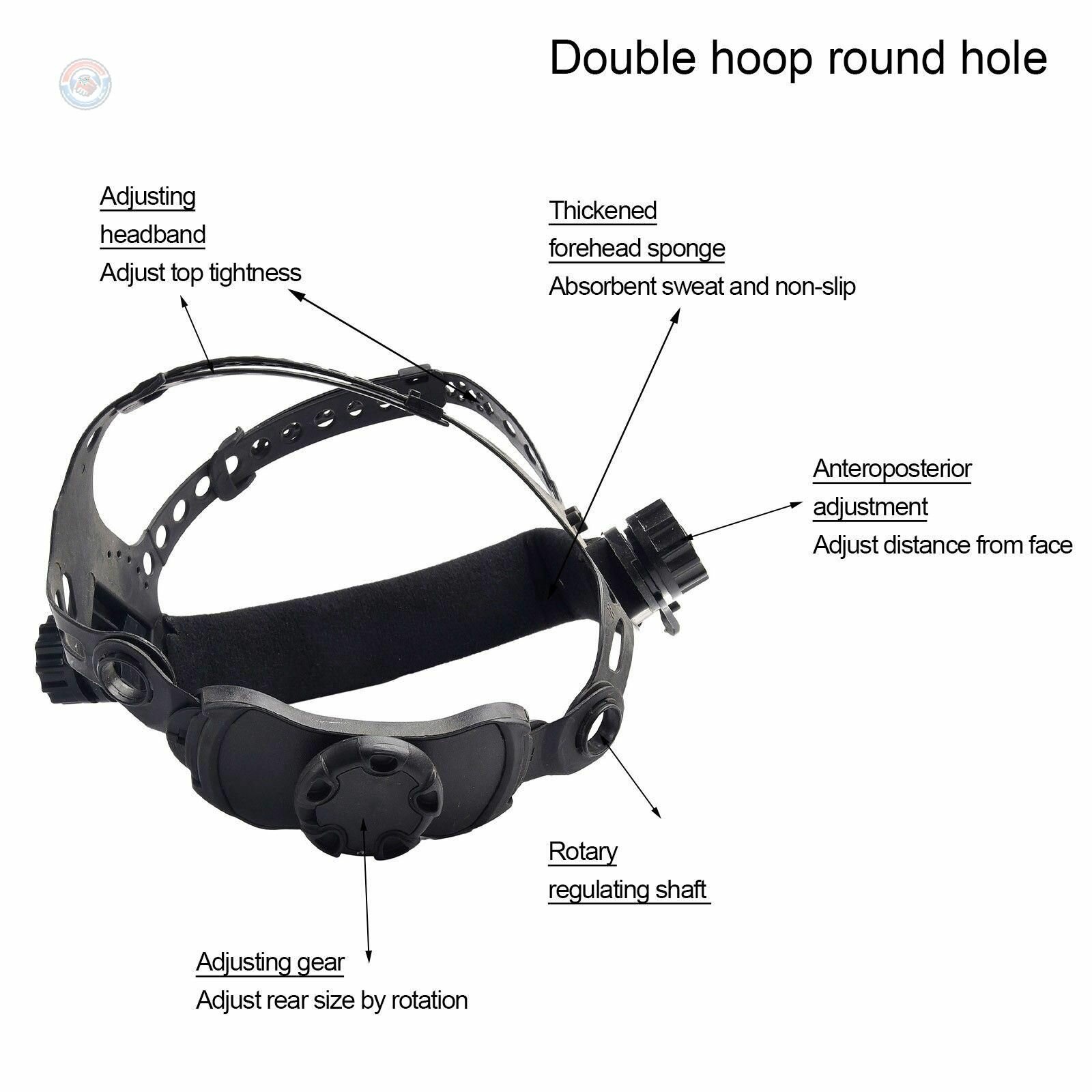 Регулируемое оголовье для сварочной маски, ABS-крепление для шлема самозатемняющейся маски, универсальный головной убор для сварщика, подходит к любой форме головы
