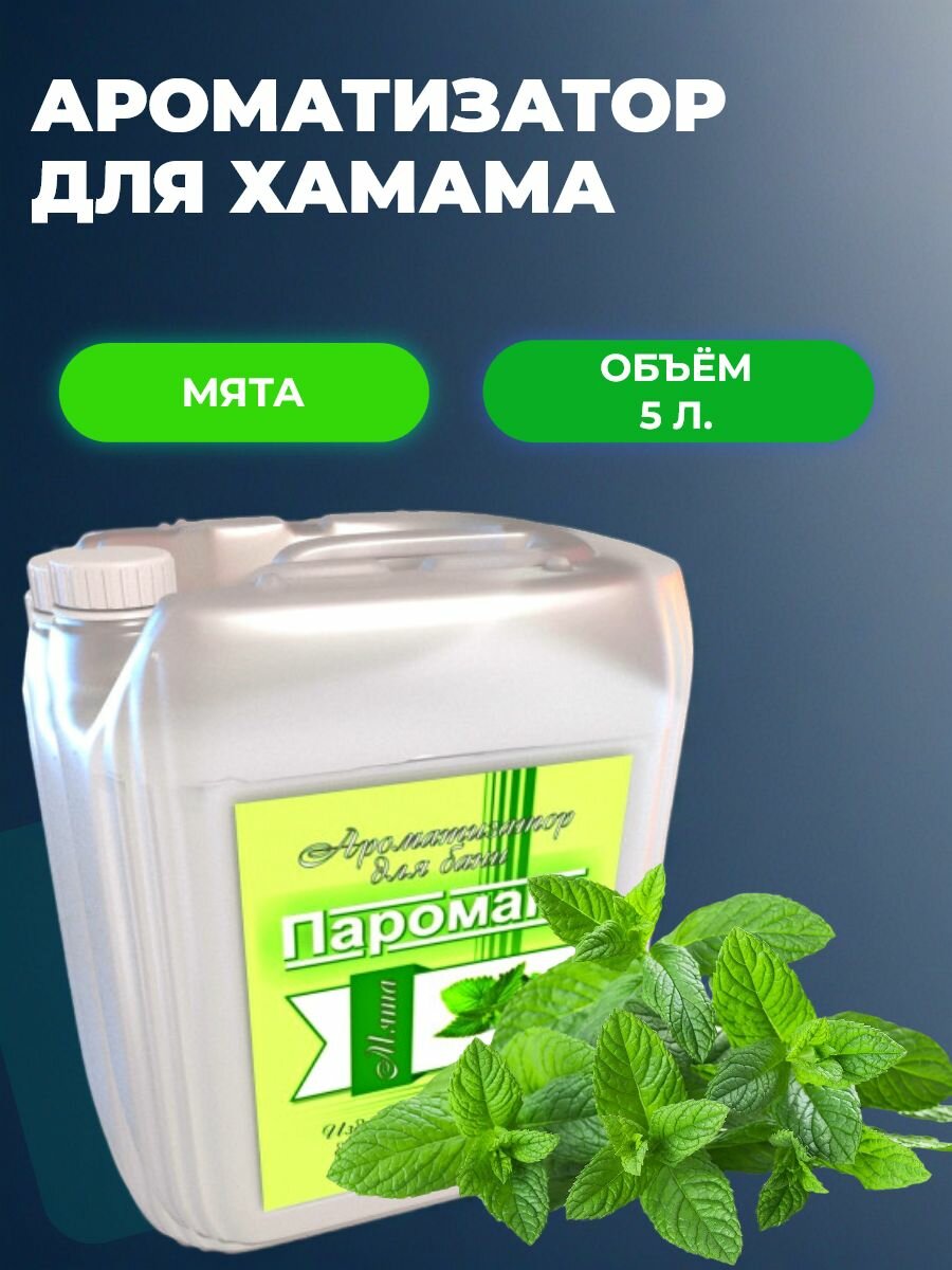 Ароматизатор для хамама Паромакс "Премиум" Мята, 5 литров