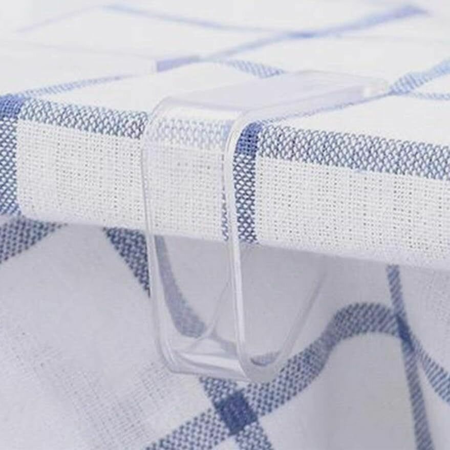 8 шт. Прозрачные зажимы для скатертей: пластиковые зажимы для фиксации скатертей на столах, идеально подходят для внутренних и наружных пикников, вечеринок