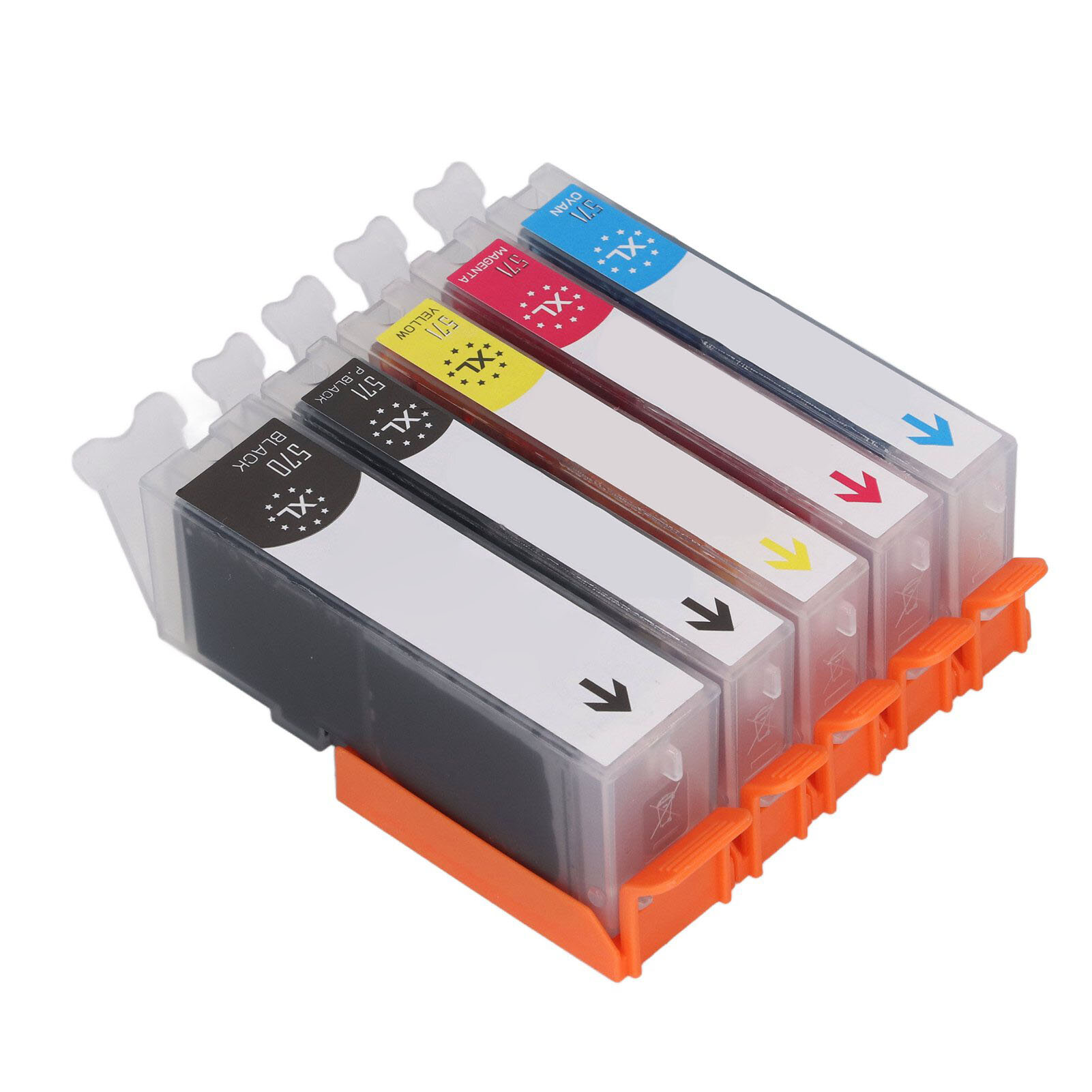 Картридж с чернилами большой емкости, устойчивый к выцветанию, черно-цветной и цветной, для принтера PIXMA (черный/цветной/цветной).