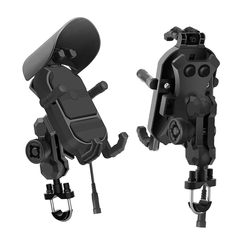 Модернизированный держатель телефона для мотоцикла с беспроводной зарядкой 15 Вт, быстрое зарядное устройство для велосипеда, противоугонная Противоударная подставка для смартфона, поддержка мобильного телефона, Wireless Charger H