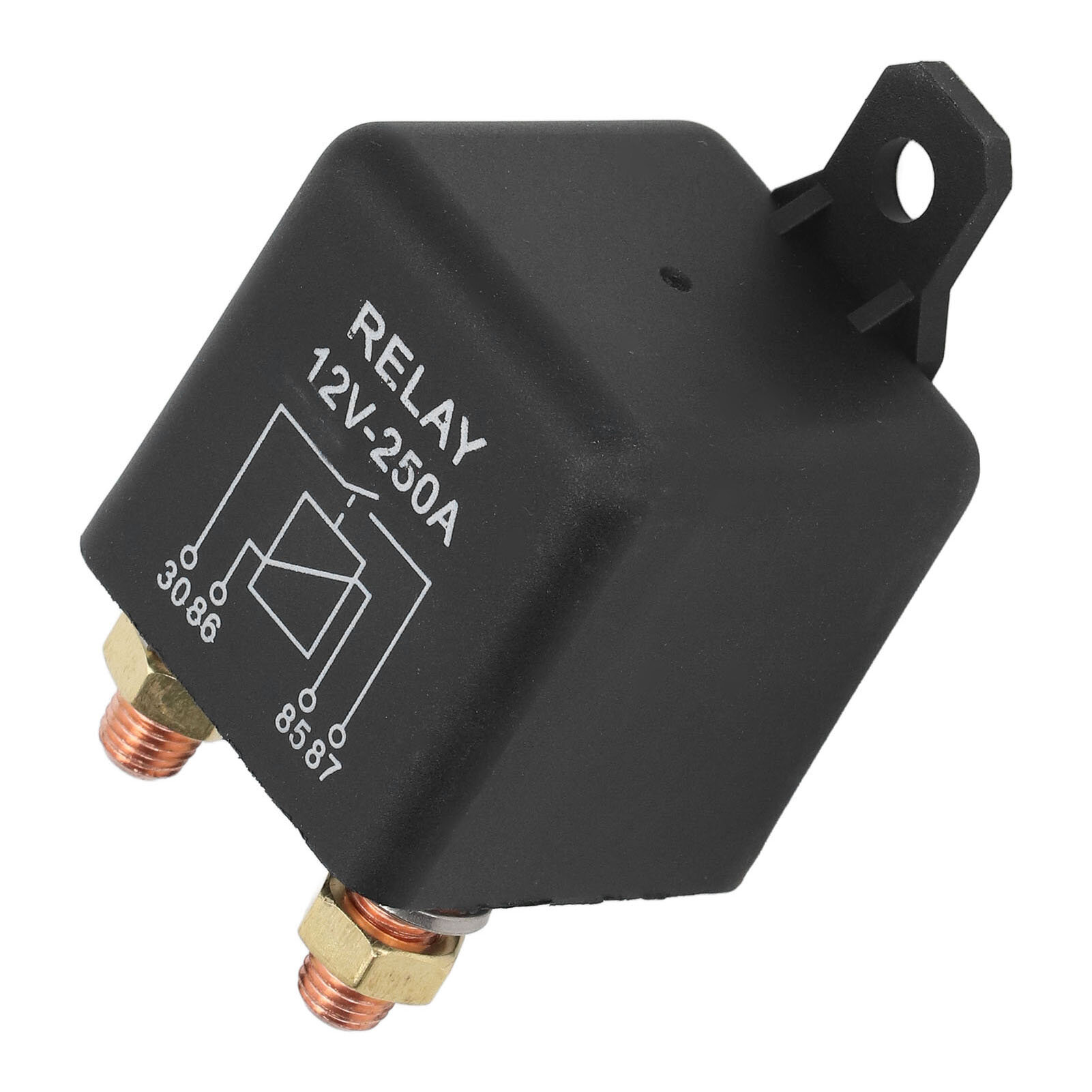 Реле стартера автомобиля, 4-контактный, нормально открытый, латунная катушка из нержавеющей стали, высокая пусковая мощность, реле запуска автомобиля, 250 А, 12 В