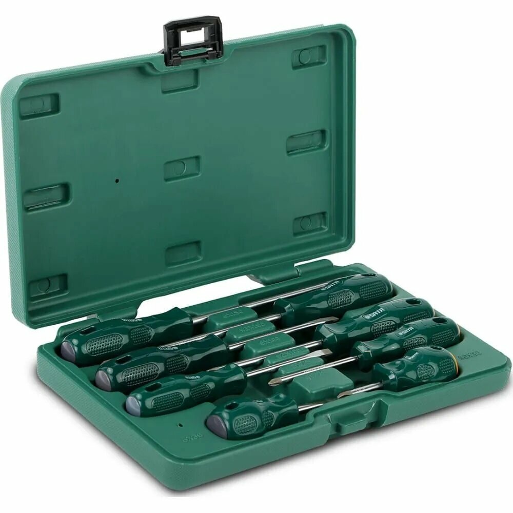 Комбинированный набор крестовых и плоских отверток 8шт серия А Sata 09306