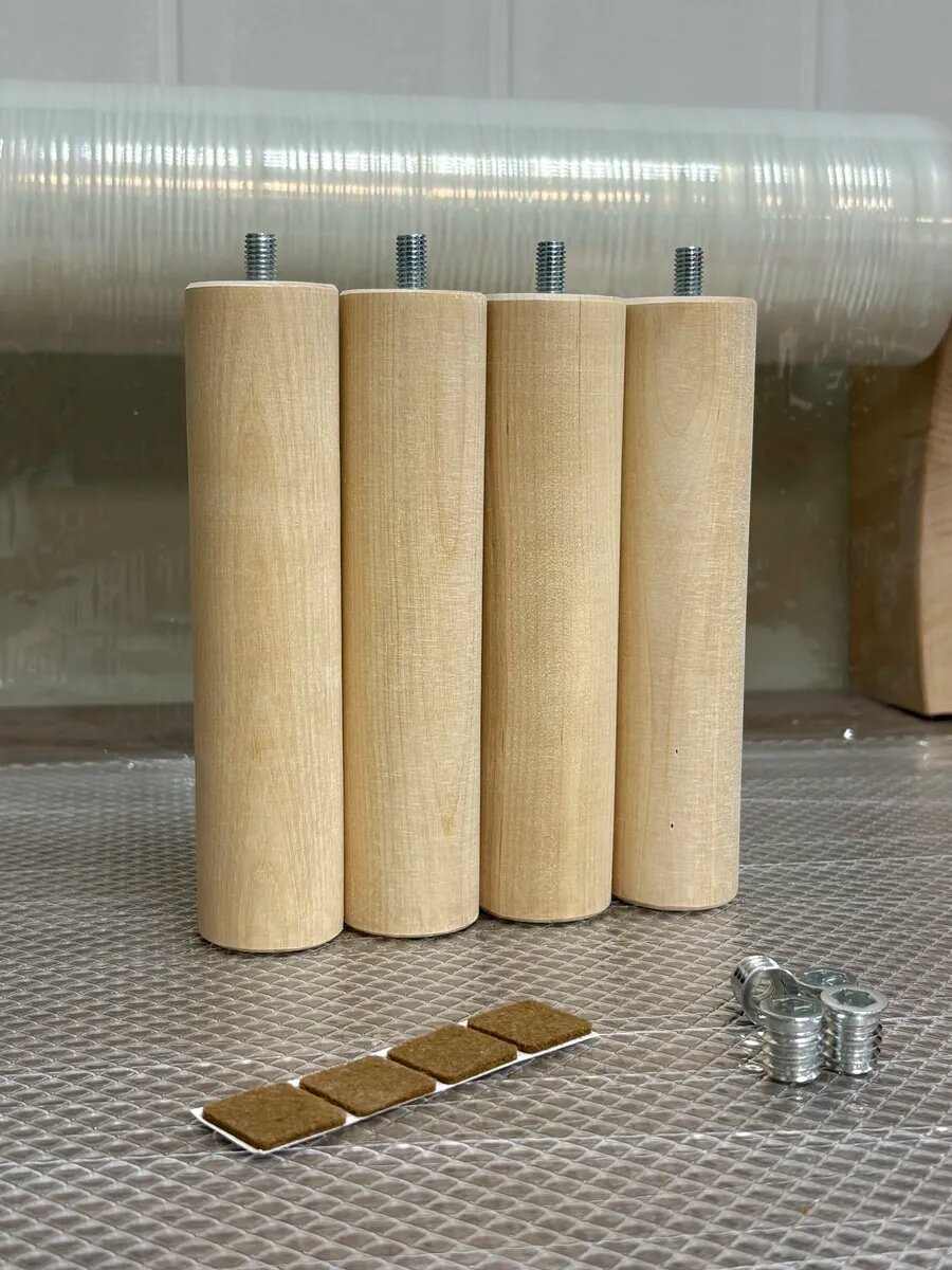 Ножки круглые мебельные 16 см некрашенные