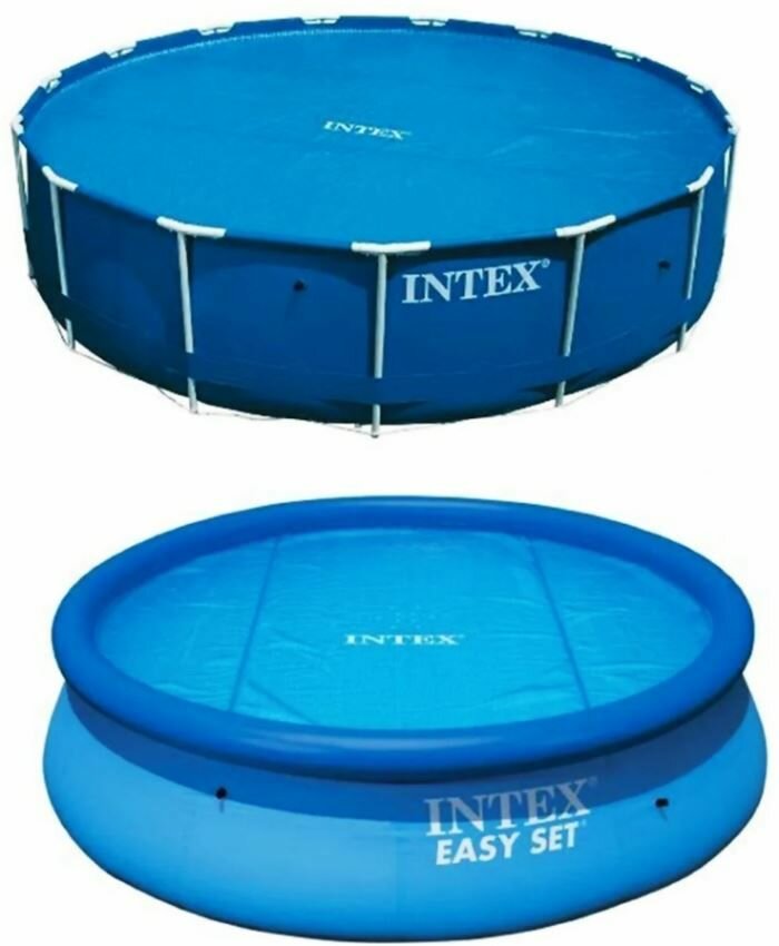 Тент для прогрева воды от солнца для бассейна Intex, 28013, голубой, 457 см