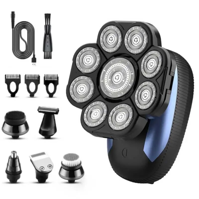 Электрический триммер для бритья головы 9D KIT