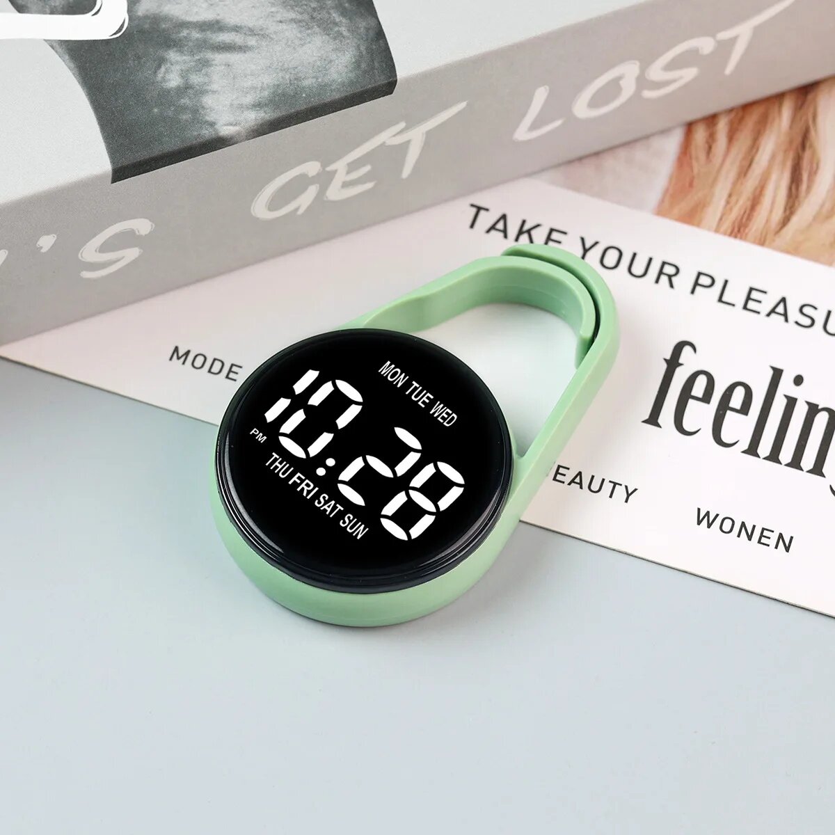 Светодиодные часы-брелок Зеленый, green-1pc