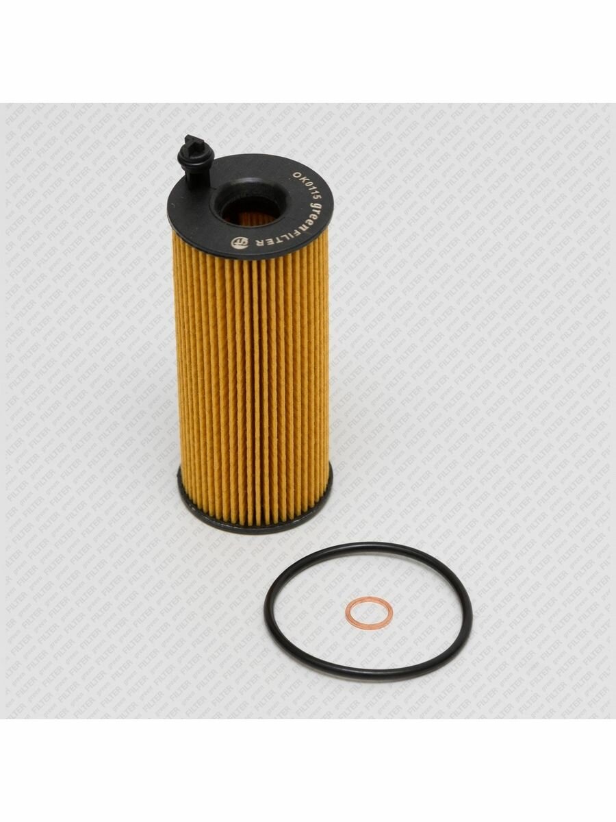Фильтр масляный (картридж) GREEN FILTER OK0115 для Bmw 3, Mini Cooper, Toyota RAV4 / БМВ 3, Мини Купер, Тойота Раф4