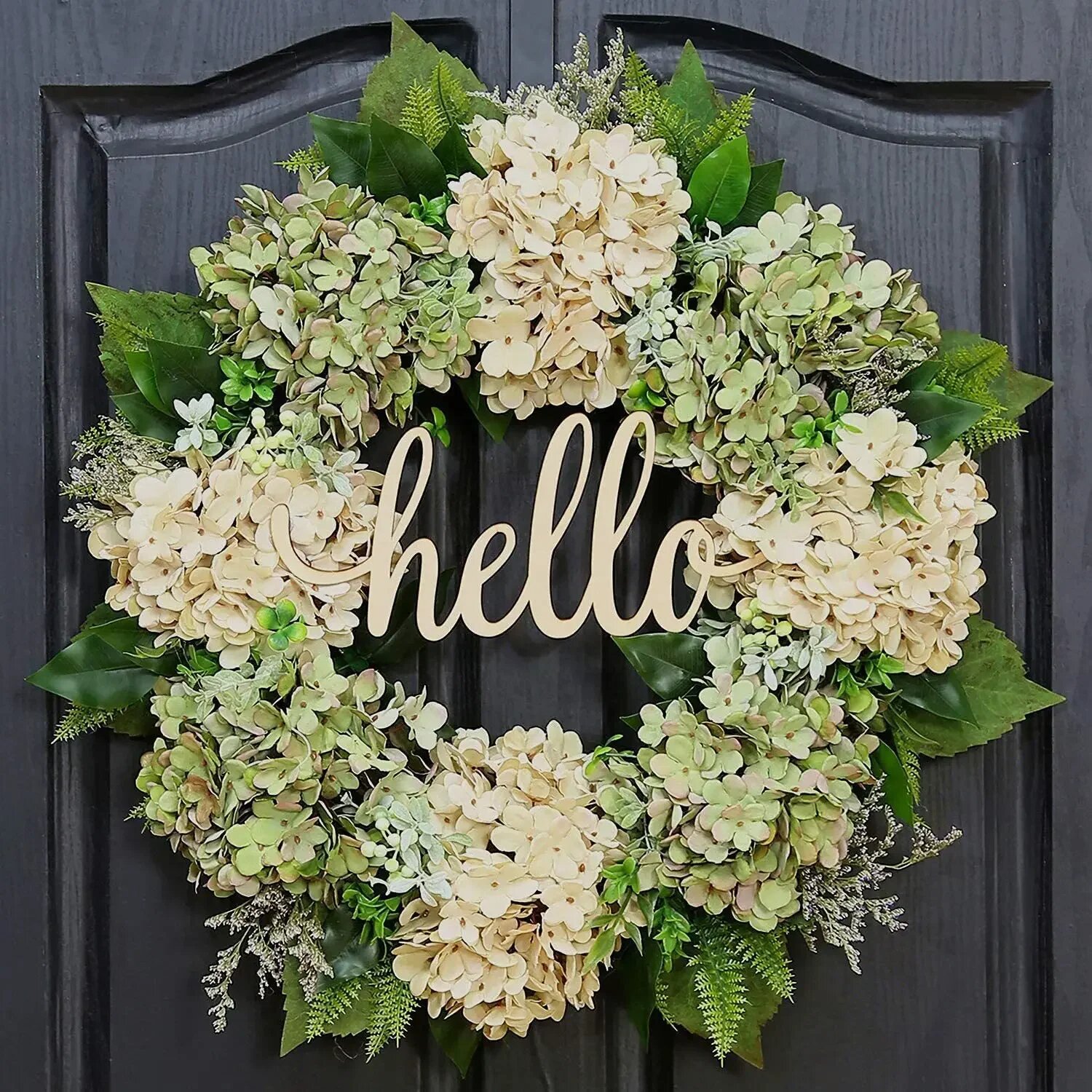 Искусственный венок гортензии 40 см, 40cm Hydrangea