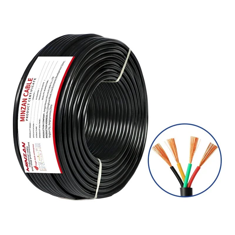 MiNZAN RVV Sheathed Cable 2-6 жил 20AWG, 4core, 10m