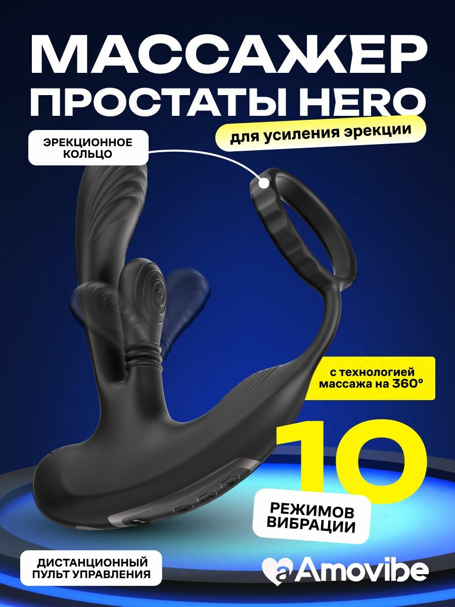 Инновационный масcажер простаты HERO технологией массажа на 360 градусов