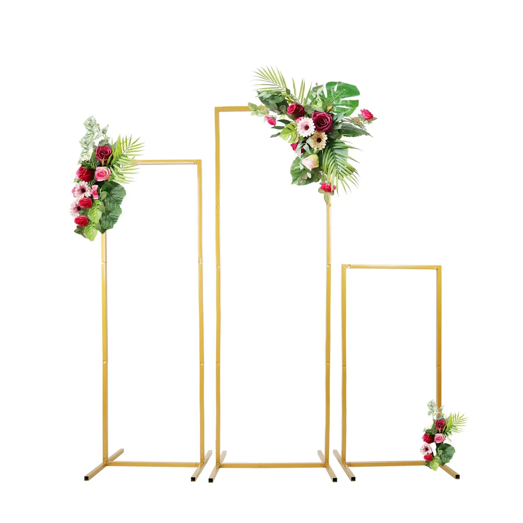 Металлическая свадебная арка gold3pcs(no flowers