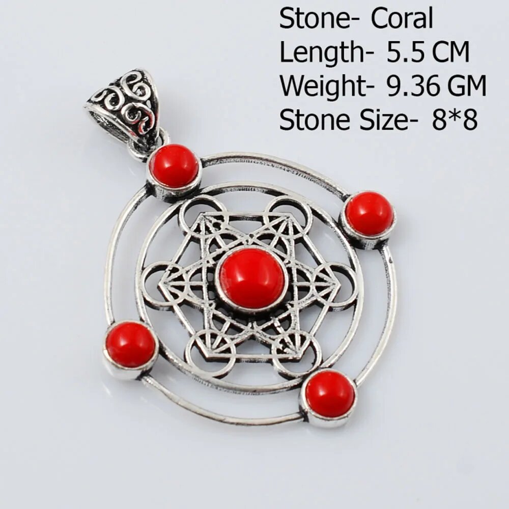 Подвеска из черного турмалина, лазурита, оникса, цитрина и граната P50678