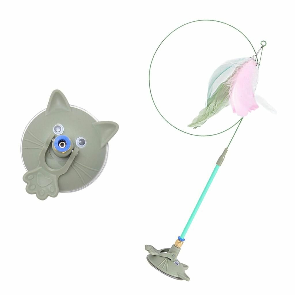 Игрушка для животных, Модернизированная мощная присоска funny cat stick-зеленый